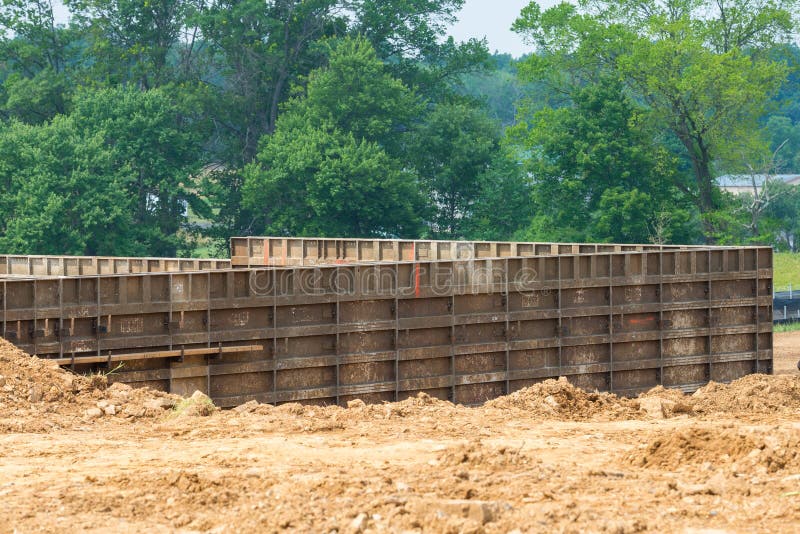 Iron Formwork Foundations House Site Steel Frame Ground Metal Steel ...