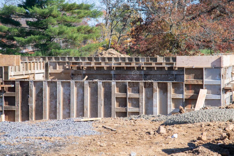 Iron Formwork Foundations House Site Steel Frame Ground Metal Steel ...