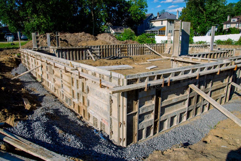 Iron Formwork for a New Foundation Stock Photo - Image of structure ...