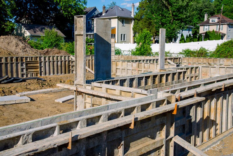 Iron Formwork for a New Foundation Stock Image - Image of industry ...