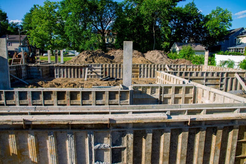 Iron Formwork for a New Foundation Stock Photo - Image of reinforced ...