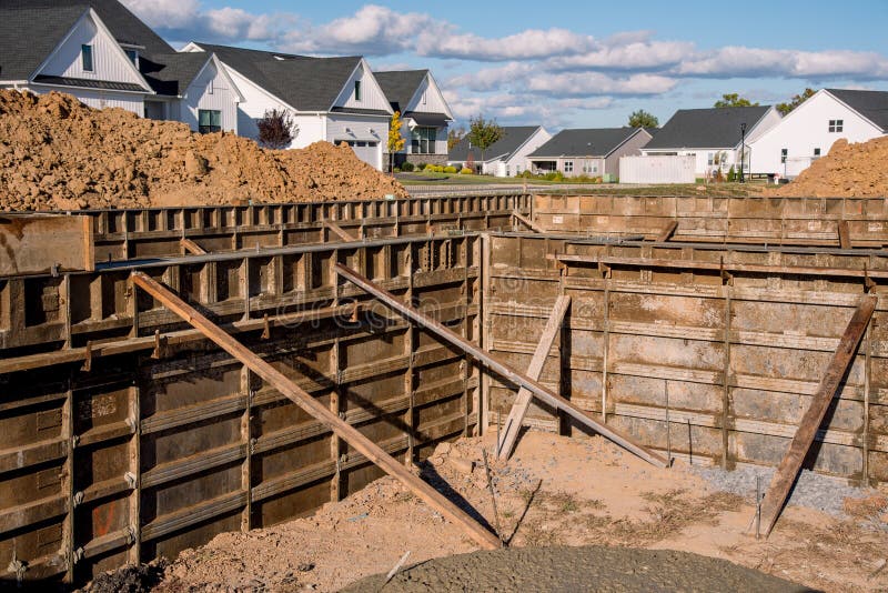 Iron Formwork for a New Foundation Stock Image - Image of reinforcement ...