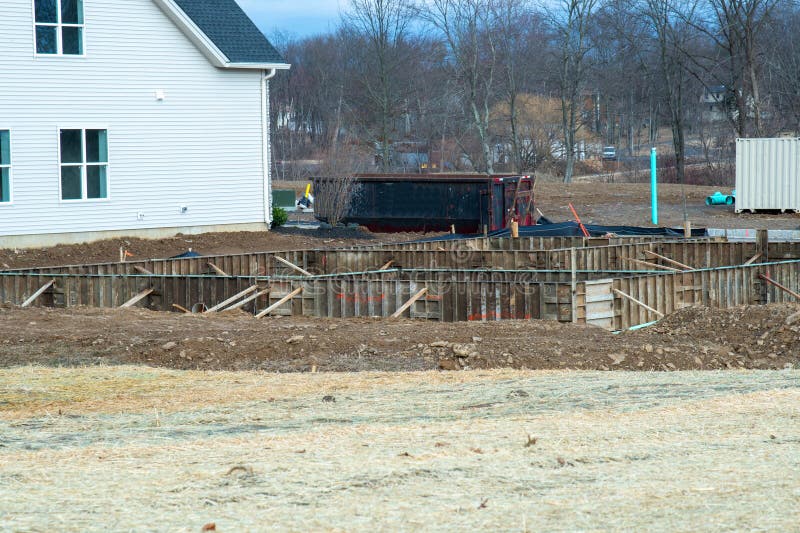 Iron Formwork for a New Plywood House Stock Image - Image of outdoor ...
