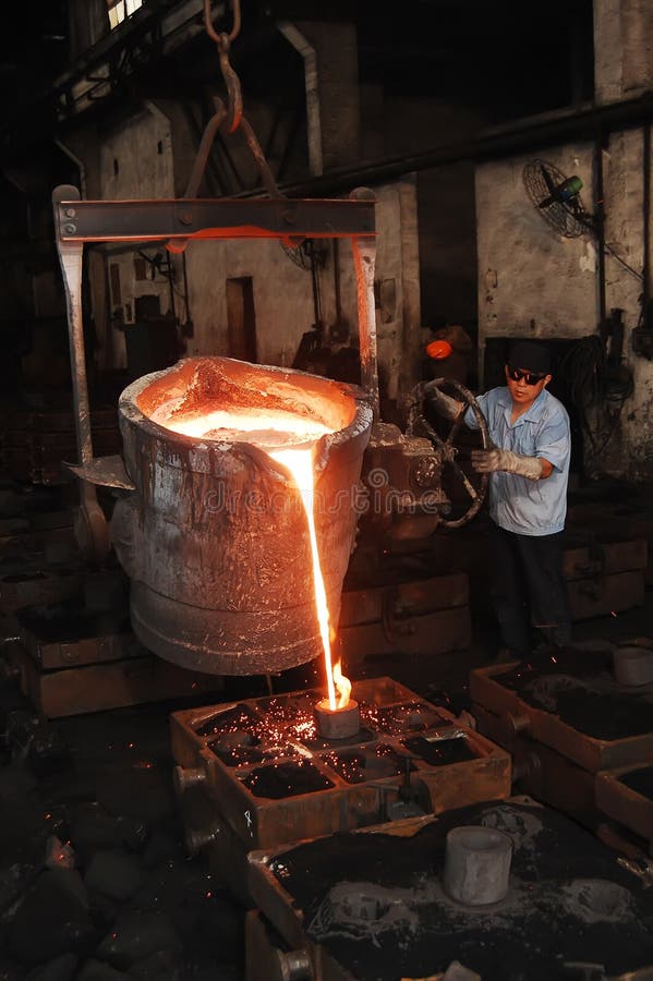 Iron foundry stock image. Image of process, work, metal - 1687927