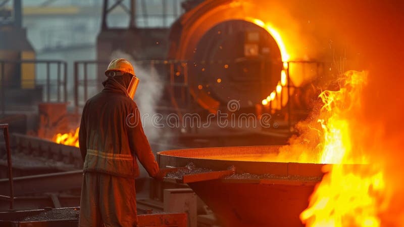 Iron Foundry. Continuous Casting Machine. Production of Steel Billets ...