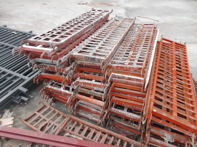 Iron Frame of Building Material Stock Image - Image of building, tools ...