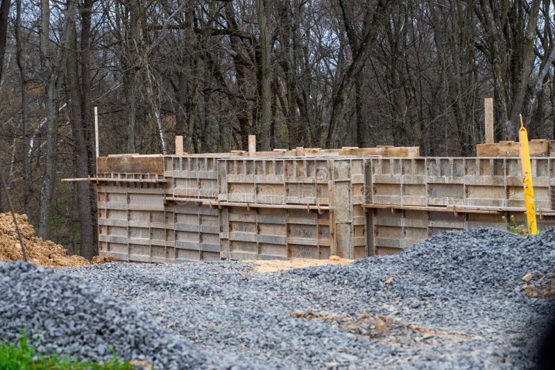 Iron Frame for a New Foundation Stock Image - Image of business ...