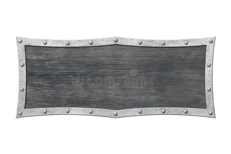 Iron Frame with Rivets and Grey Texrure Inside Isolated on White Stock ...