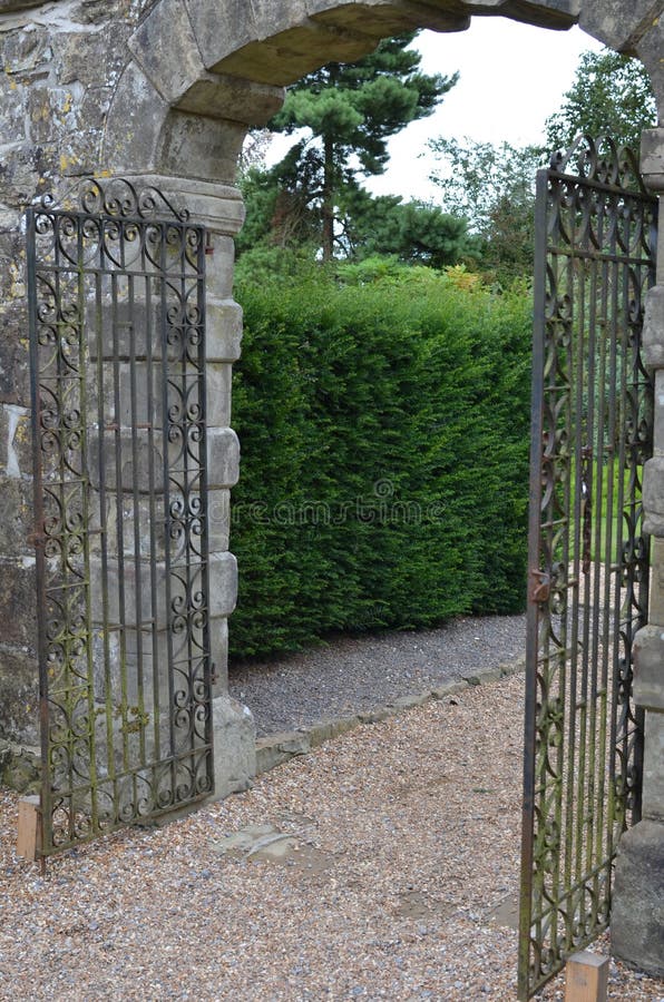 Old garden gates stock image. Image of intrance, door, garden - 939809