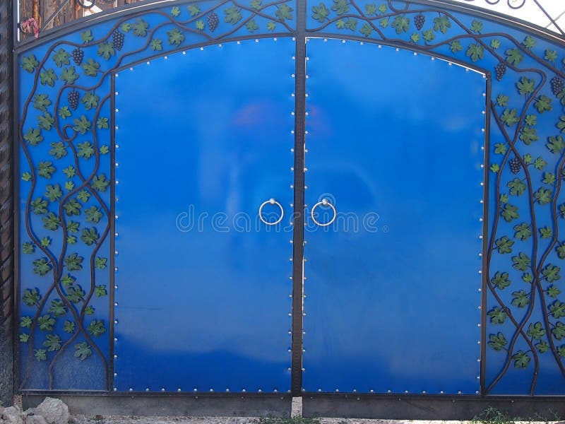 Iron gate stock photo. Image of rivet, pattern, decorated - 75664706