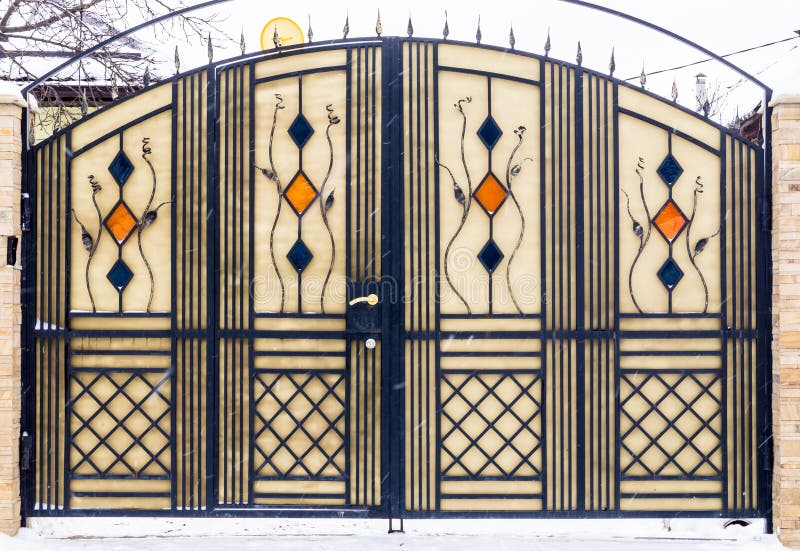 Iron gate stock photo. Image of ornate, exterior, decoration - 86381114