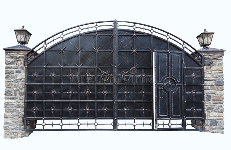 Iron gate stock photo. Image of gate, isolated, decoration - 40665752