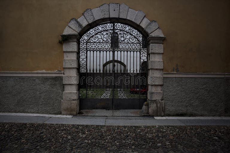 Iron gate of a palace stock image. Image of historical - 363721451
