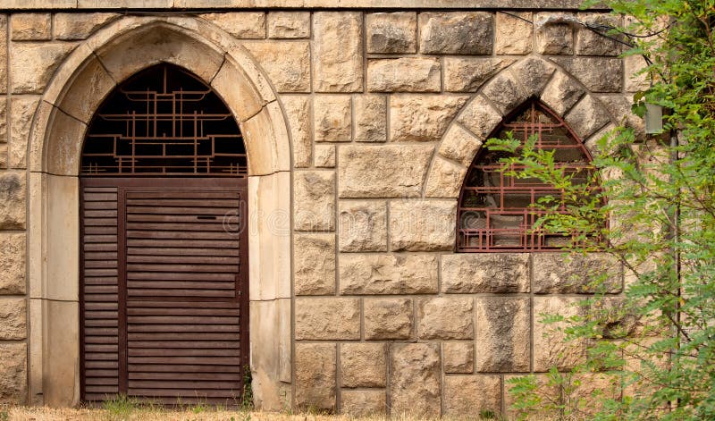 Iron gate and window stock image. Image of closed, decoration - 36333297