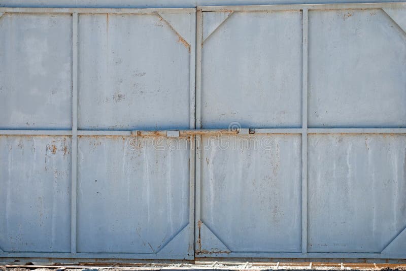 Iron Gates. Old Gray Back Gate Stock Photo - Image of lopsided ...