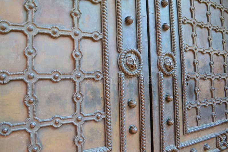 Iron Gates, Texture, Design and Decoration of Iron Gates. Stock Photo ...