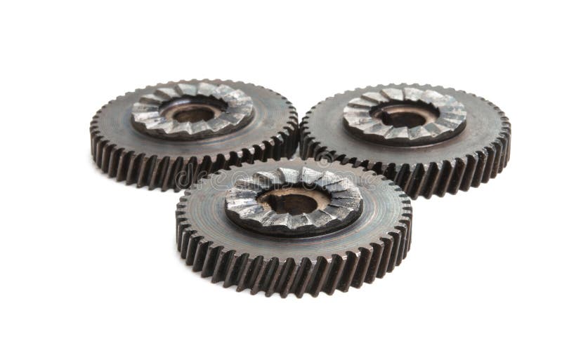 Iron gear isolated stock photo. Image of machinery, metal - 112421812