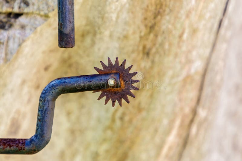 Gear on the rod stock image. Image of mechanical, detail - 134140935