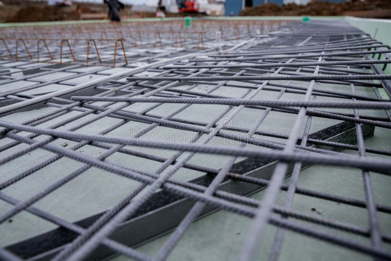 Iron Grid As a Base for Installing Floor Slab Residential Building ...