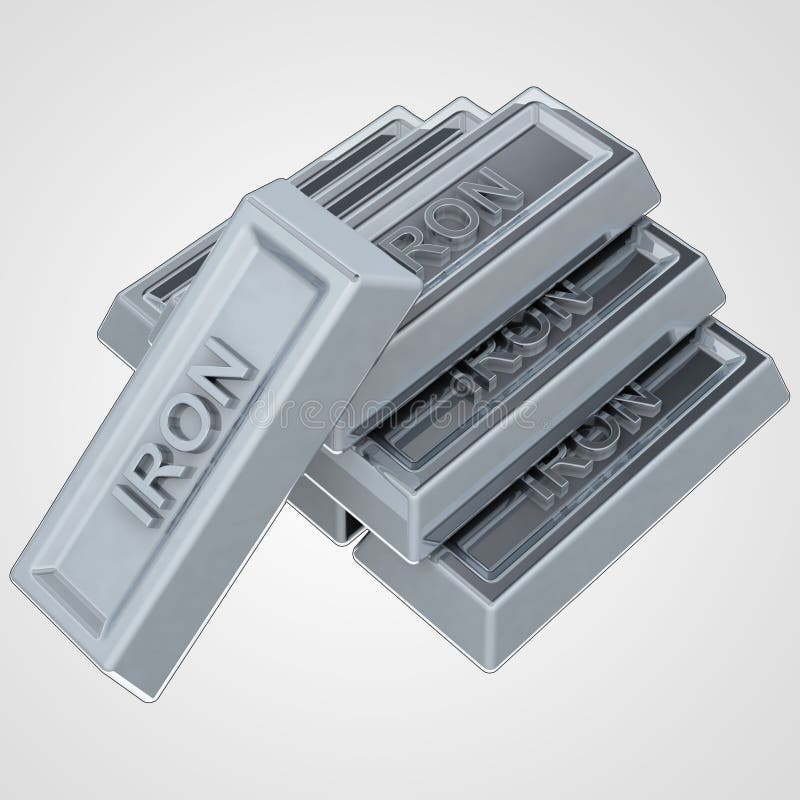 Iron Group Made from Pure Material Stock Illustration - Illustration of ...