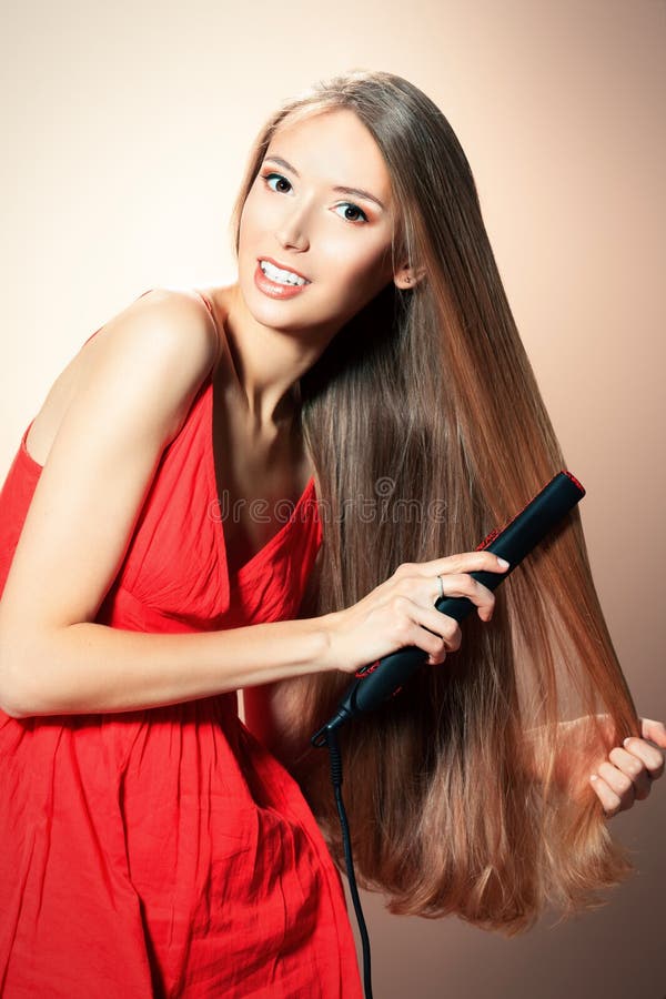 Iron hair stock image. Image of female, cheerful, adult - 28590619