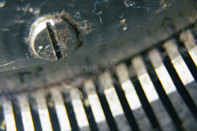 The Iron Hammers with the Letters Imprinted Inside an Old Typewriter ...