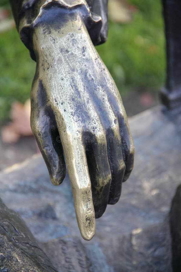 Iron hand sculpture. stock image. Image of steel, hand - 29063555