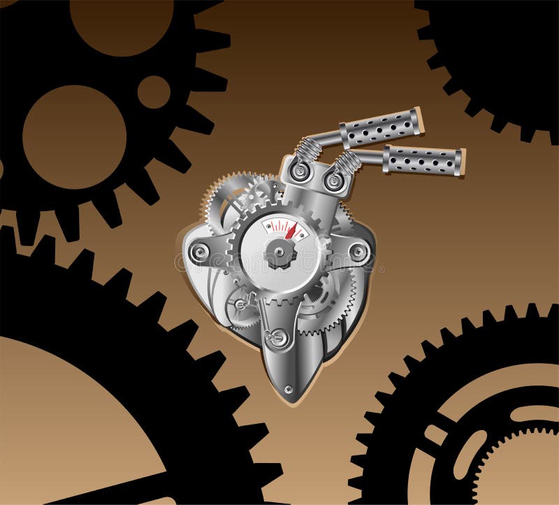 Iron heart stock vector. Illustration of love, pressure - 20993319