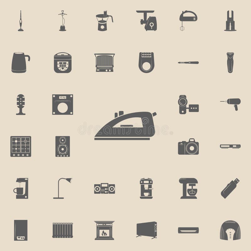 Iron Icon. Electro Icons Universal Set for Web and Mobile Stock ...
