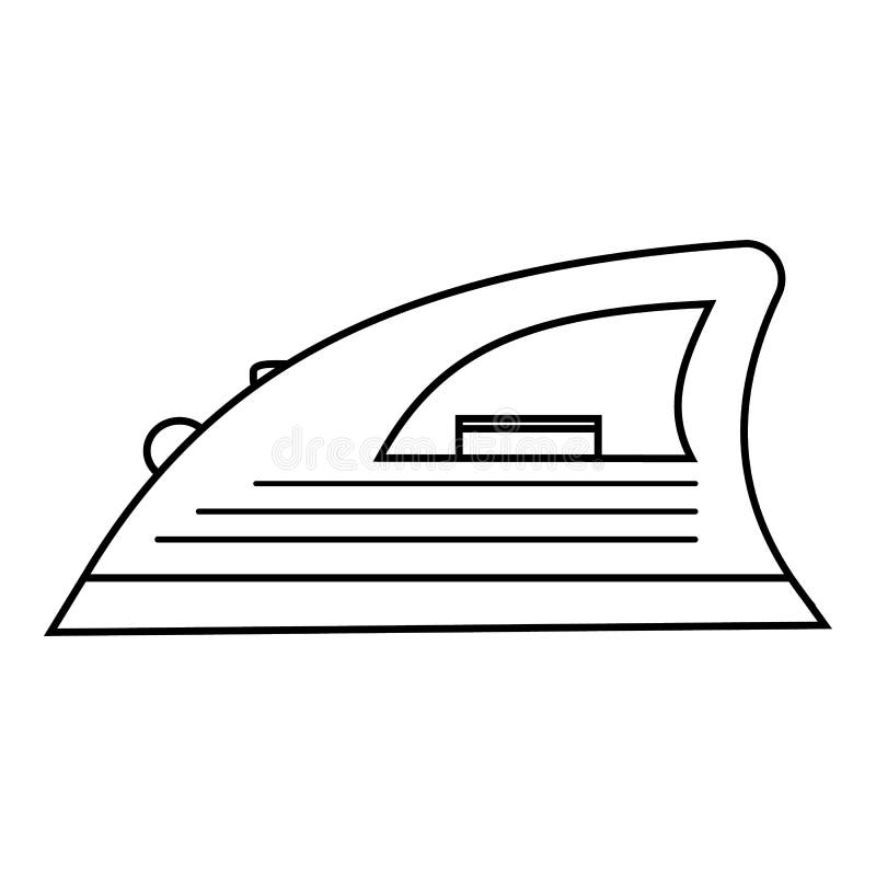Iron icon, outline style stock illustration. Illustration of equipment ...