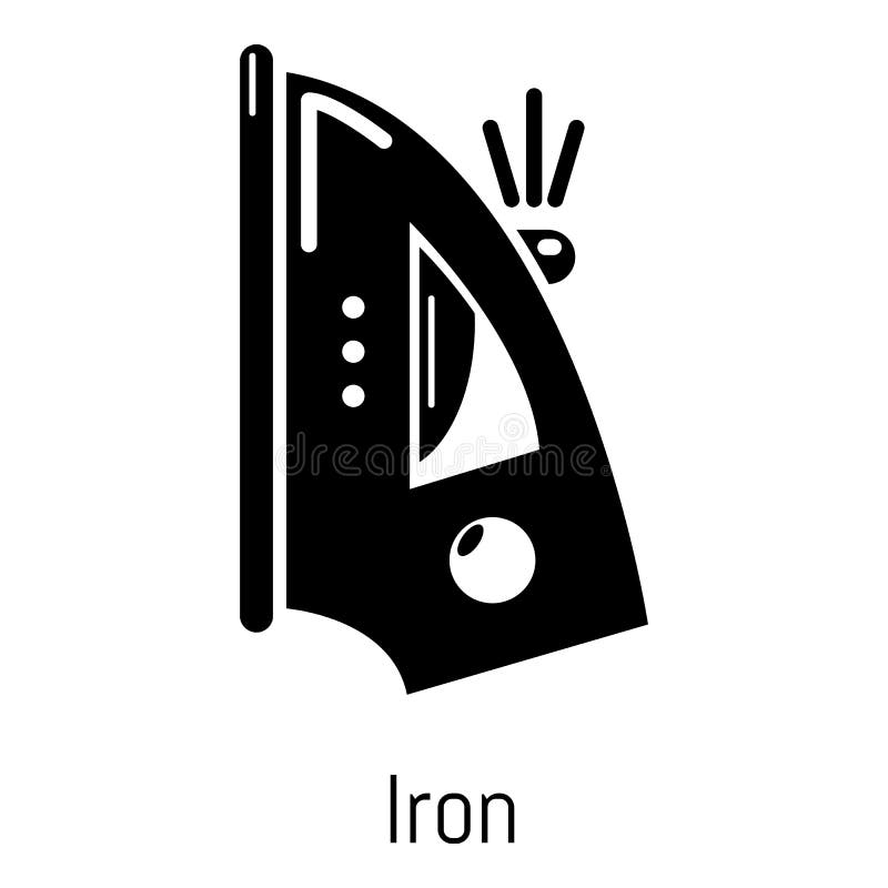 Iron Icon, Simple Black Style Stock Vector - Illustration of appliance ...