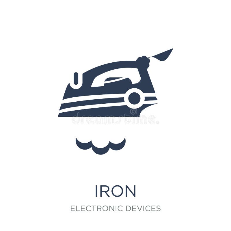 Iron Icon. Trendy Flat Vector Iron Icon on White Background from Stock ...