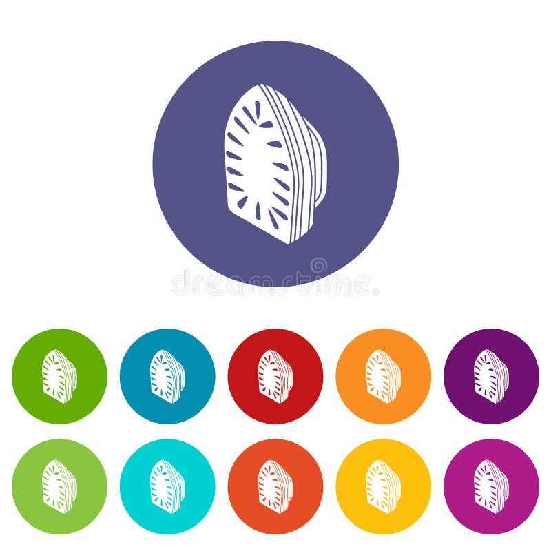 Iron Icons Set Vector Color Stock Vector - Illustration of heat ...