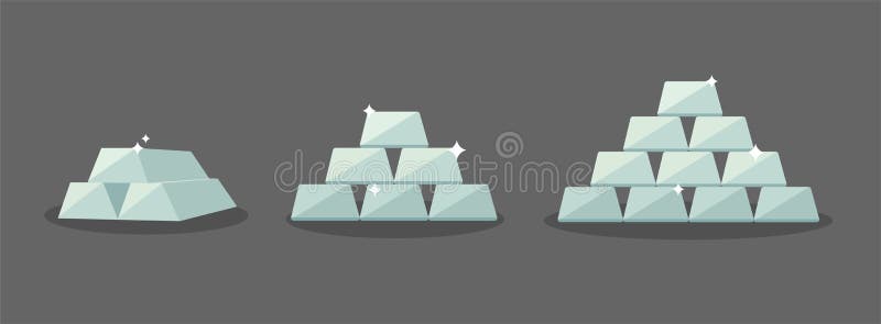 Iron Ingot Icon. Vector Illustration Stock Vector - Illustration of ...