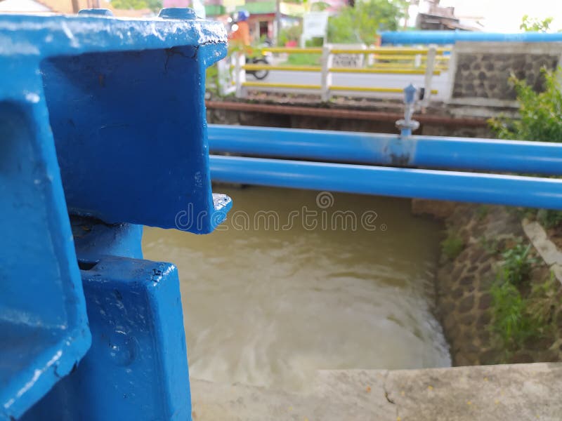 Iron in the Irrigation Sluices Stock Image - Image of iron, canals ...