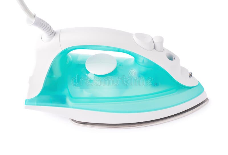 Iron Isolated on a White Background Stock Photo - Image of chores ...