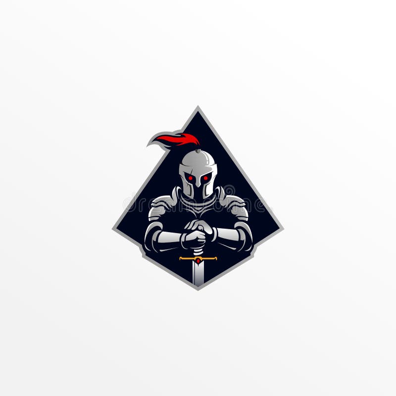 Iron knight Geometry Style stock vector. Illustration of devil - 140282392