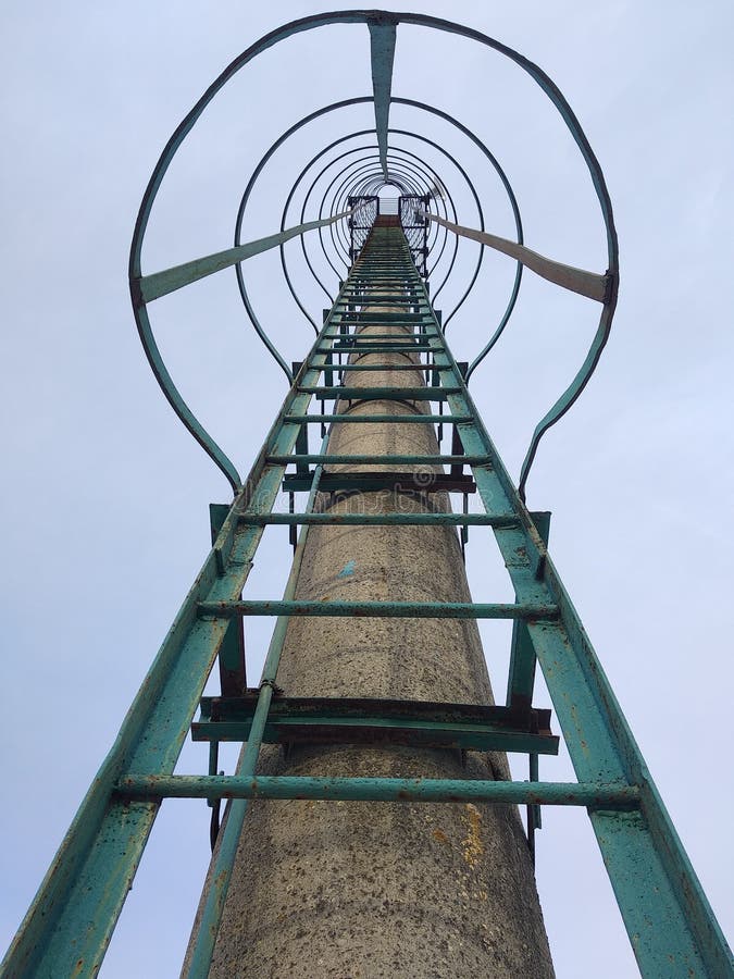 It is an Iron Ladder on a Thunderous Mast Stock Image - Image of high ...