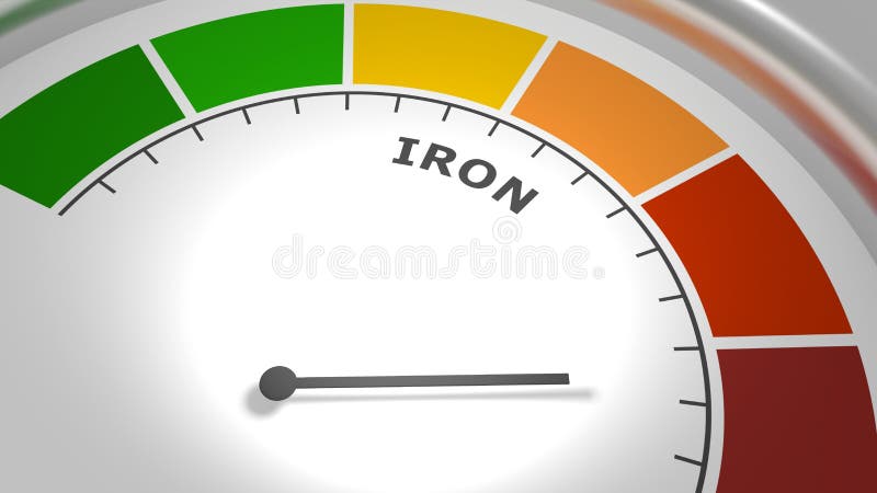 Iron Level Abstract Scale. Food Value Measuring. 3D Render Stock ...