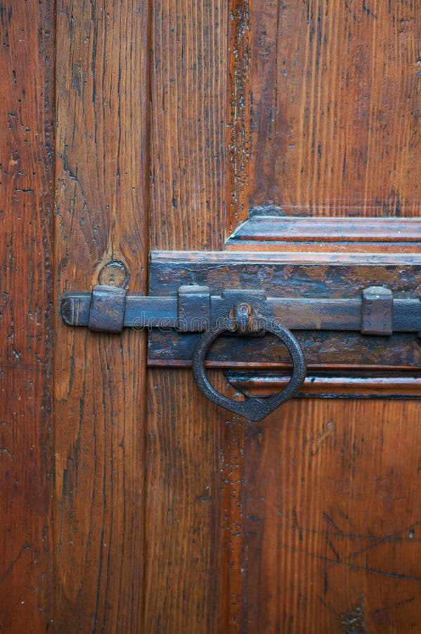 Iron lock stock image. Image of door, metal, doorknocker - 17056107
