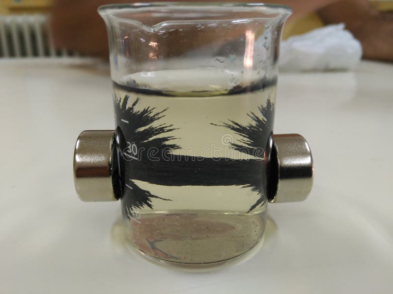 Magnets and Iron Filings stock image. Image of magnetism - 75029965