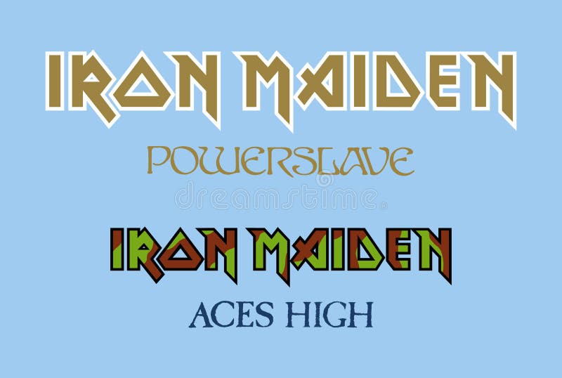 Iron Maiden 1984 Era Vector Logo. Stock Vector - Illustration of brand ...