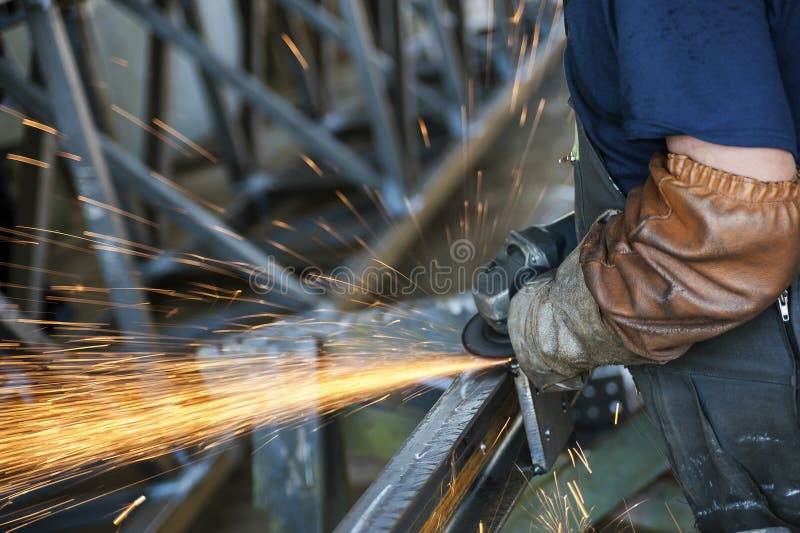 Iron Man Worker stock photo. Image of grinding, male - 141248658