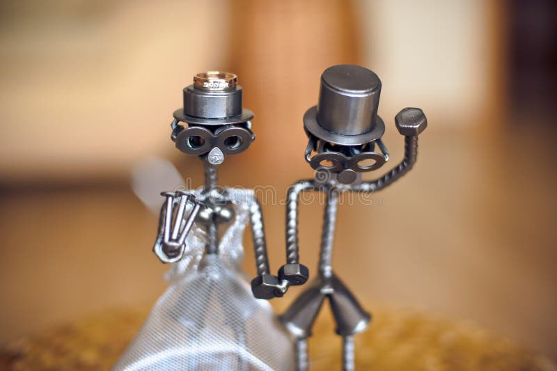 Iron Men with Wedding Rings Stock Image - Image of iron, couple: 75148141