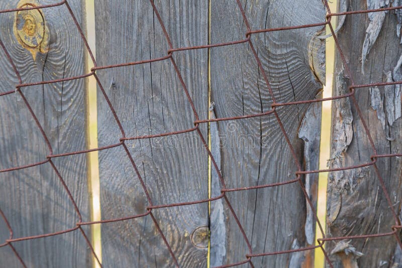 Iron Mesh for Fence with Rust and Paint. Stock Photo - Image of ...