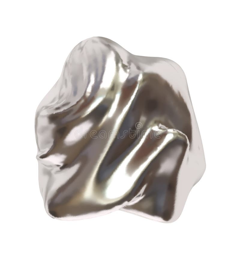 Iron Metaball Shapes of Objects Realistic 3d Design. Meteorites ...