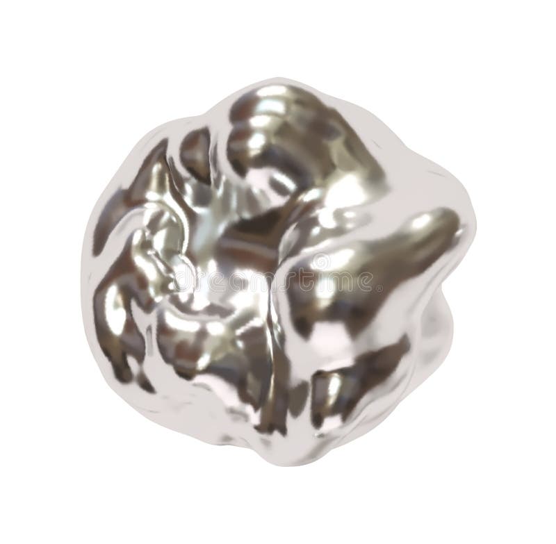 Iron Metaball Shapes of Objects Realistic 3d Design. Meteorites ...