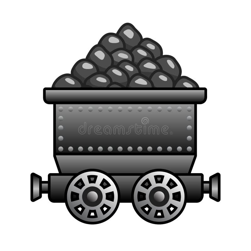 Train with mine tubs stock vector. Illustration of train - 37242042