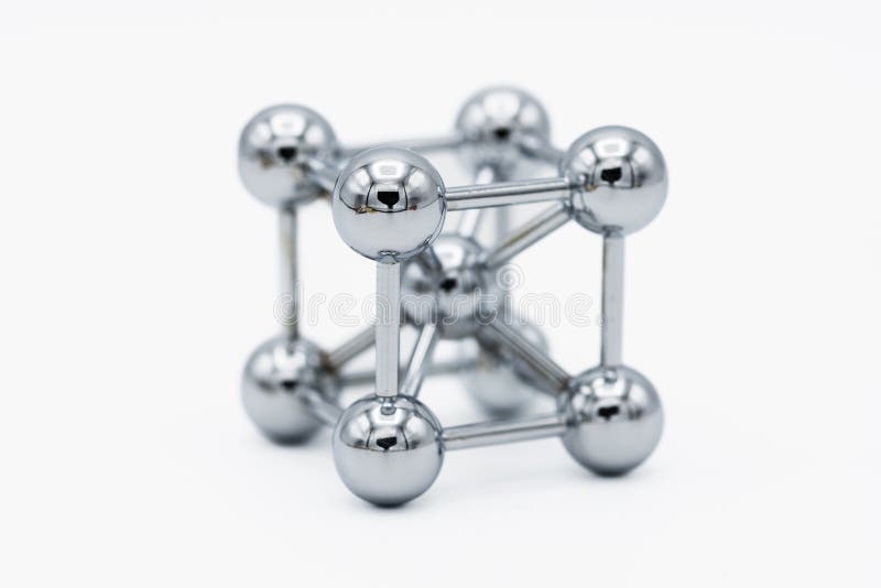 Iron Molecule Formed with Steel Spheres Stock Image - Image of atoms ...