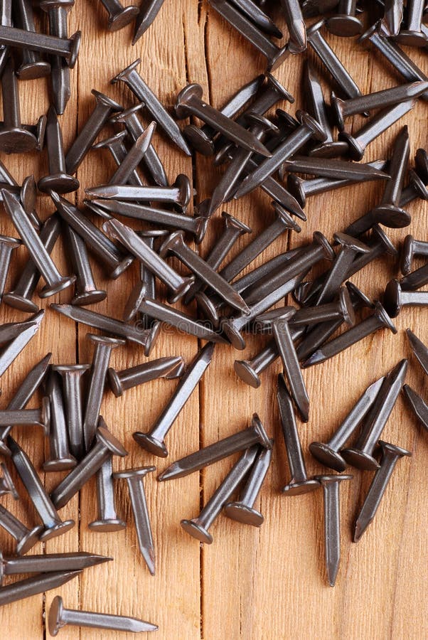 Iron nails stock photo. Image of shiny, hard, carpenter - 25243144